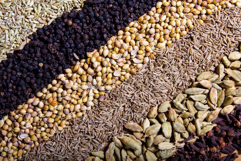 Spices background stock image. Image of paprika, curried - 35263297