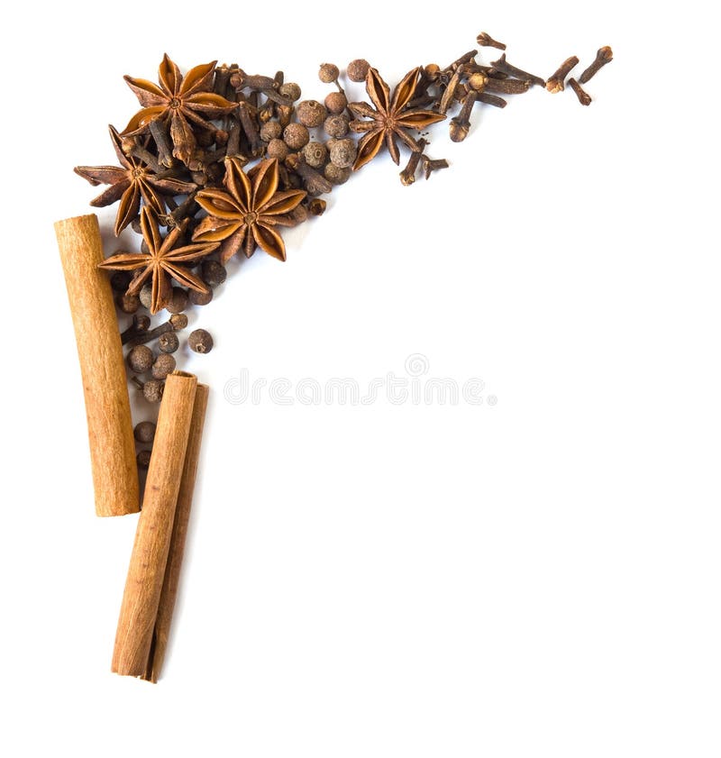 Spices border stock image. Image of flavorings, sticks - 13916949
