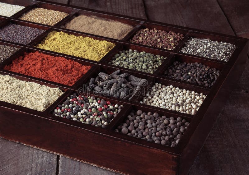 Spices Box stock image. Image of cooking, life, indoors - 196849215