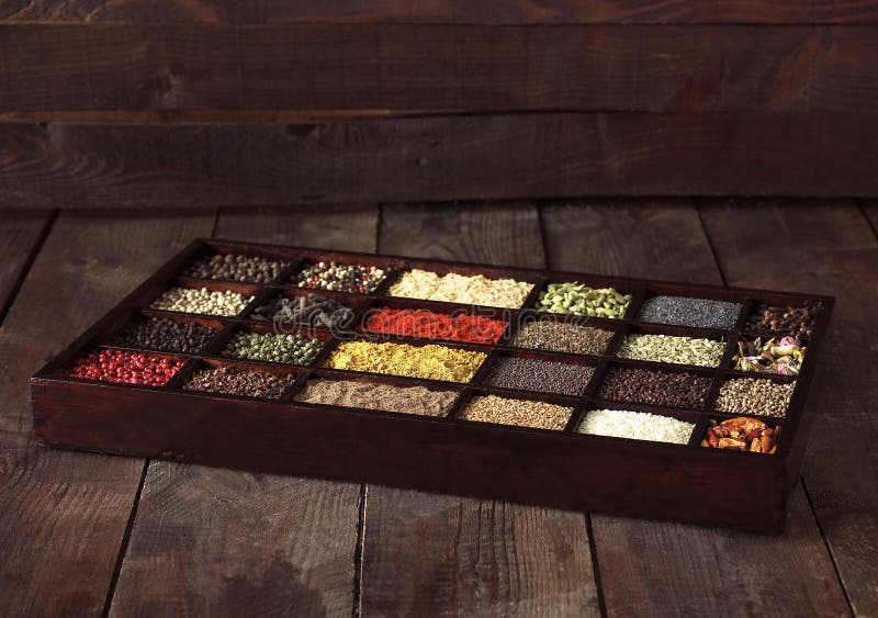 Spices Box stock image. Image of food, restaurant, receipe - 196849227