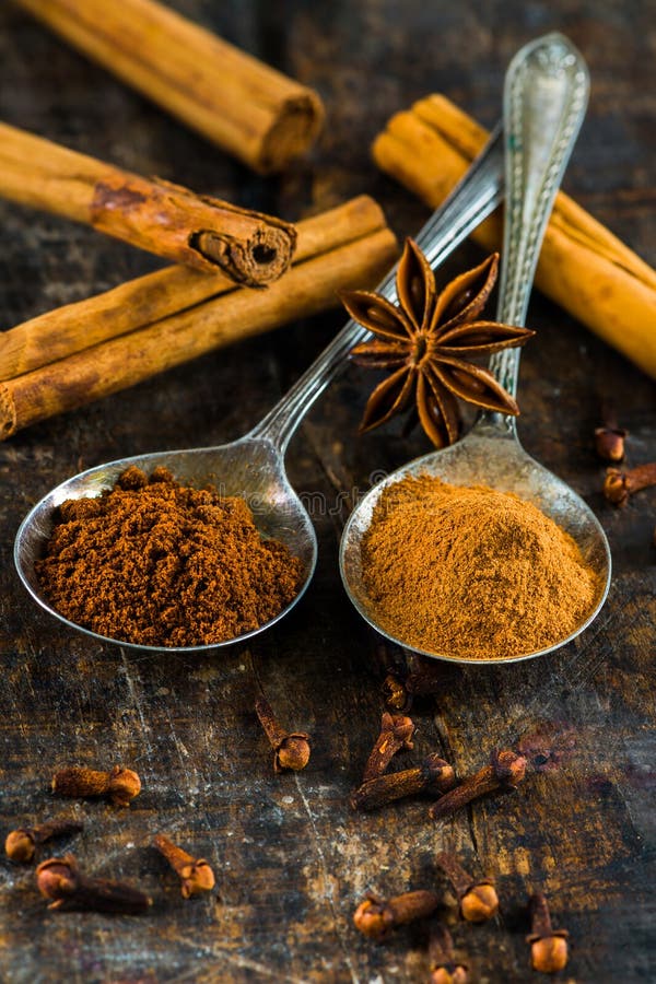 Spices - Cinnamon and Cloves Stock Photo - Image of frame, culture ...