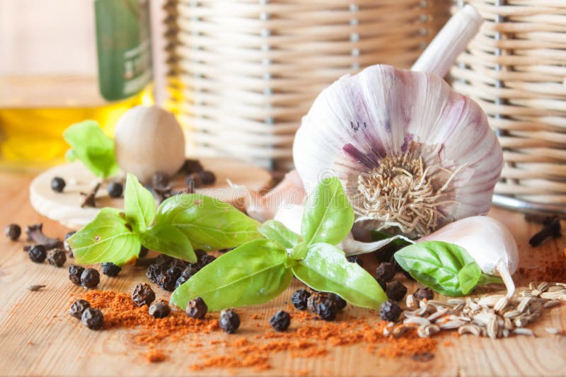 Seasoning fresh spices stock image. Image of closeup - 35336237