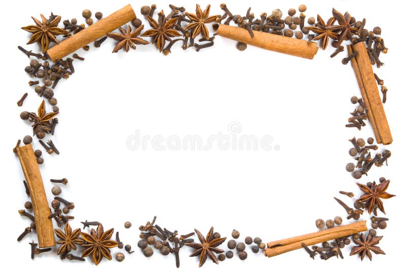 Spices border stock image. Image of flavorings, sticks - 13916949