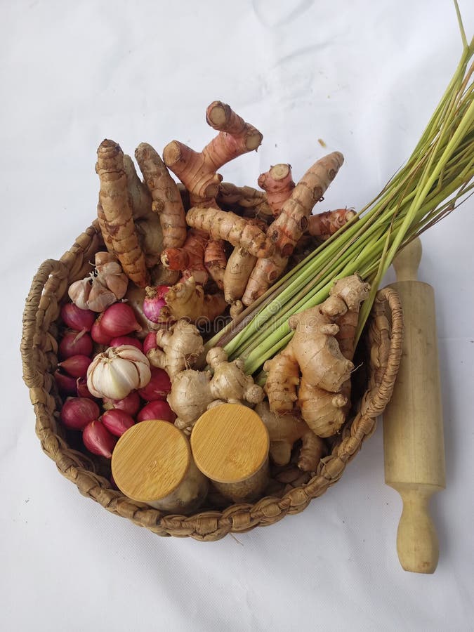 Spices, Ginger, Red Onion and Many More Stock Image - Image of spices ...