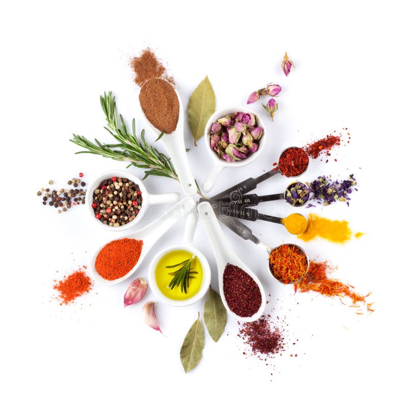 Herbs and spices border stock image. Image of chilli - 28157169