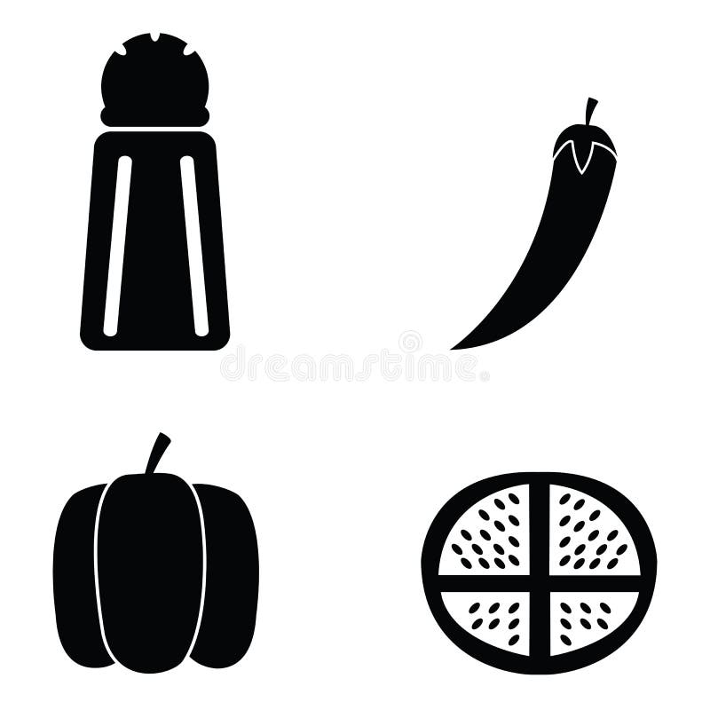 Spices icon set stock vector. Illustration of background - 102692936