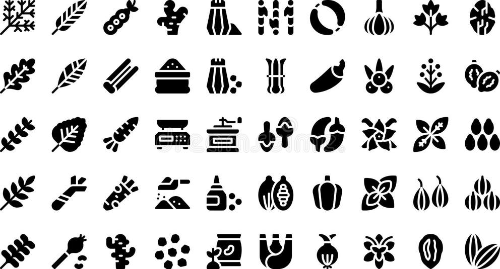 Spices Icons High-Quality Vector Icons Collection with Editable Stroke ...