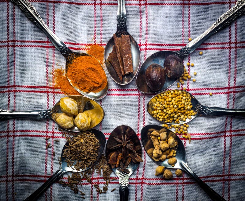 Spices of Indonesia for Traditional Food Stock Photo - Image of ...