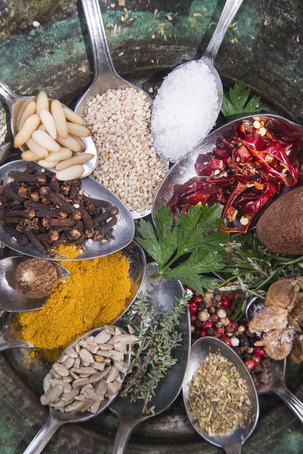 The spices in the kitchen stock image. Image of pepper - 45851981