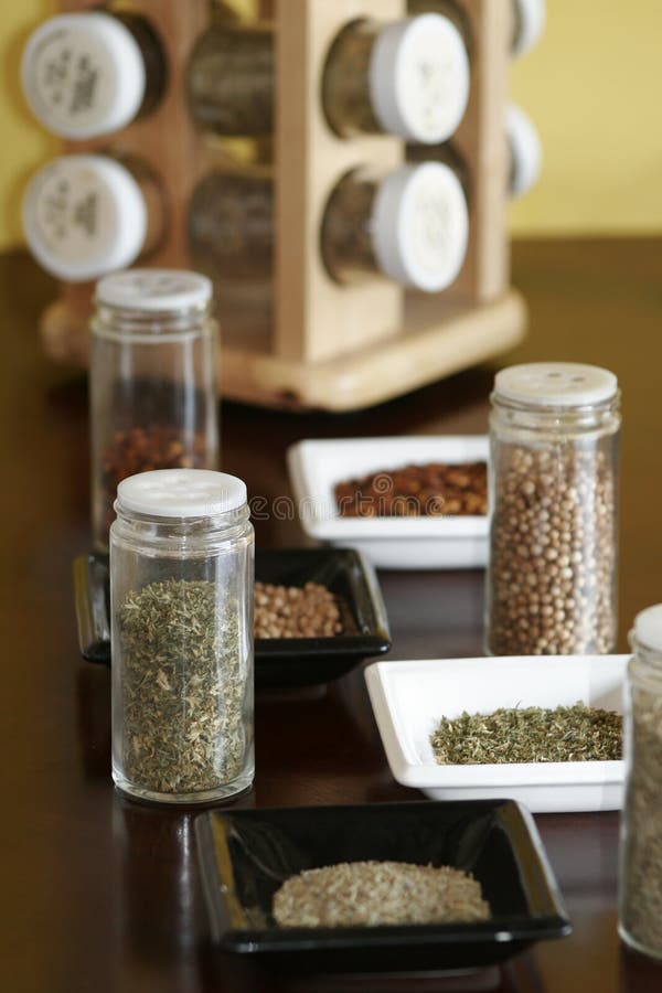 Commercial Kitchen: Spice Rack Stock Photo - Image of spices, white ...
