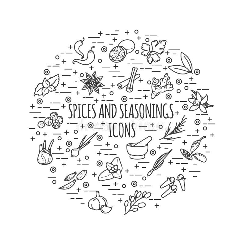 Seasonings Line Stock Illustrations – 202 Seasonings Line Stock ...