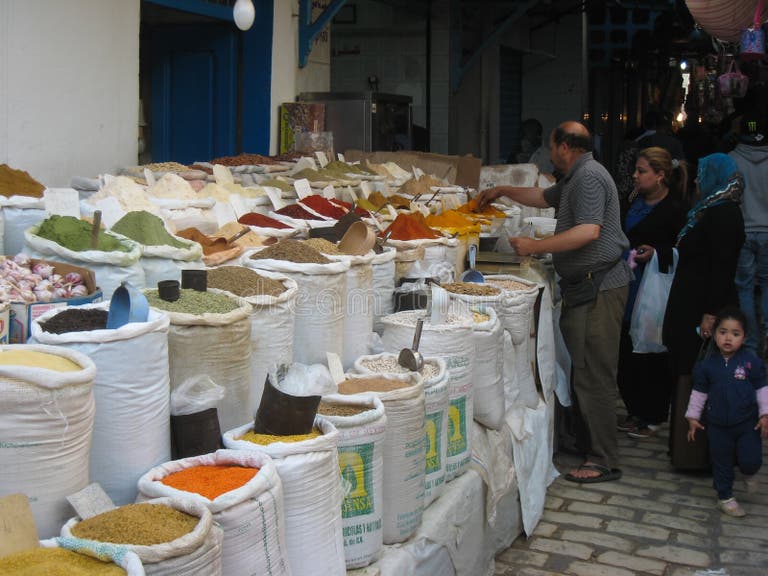 Spices Seller at the Souk. Sousse. Tunisia Editorial Photography ...