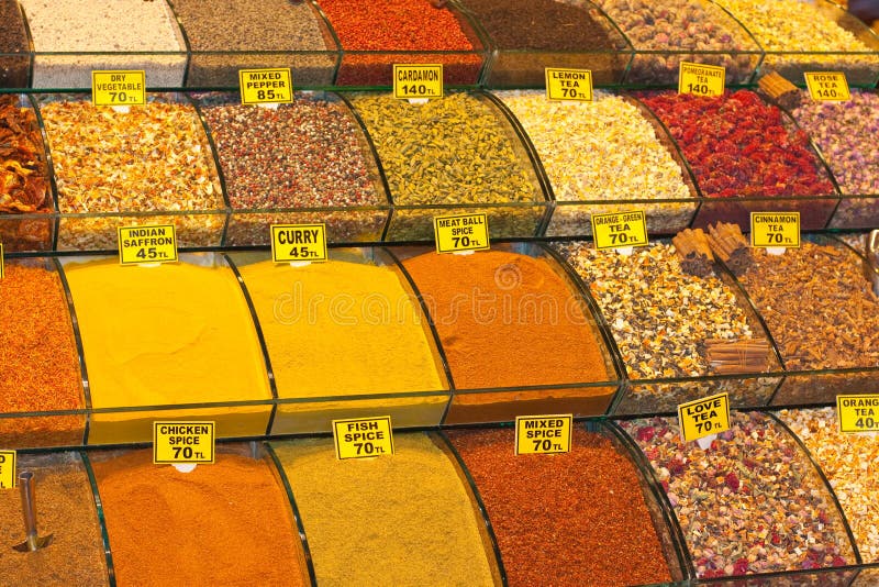 Spices in Spice Bazaar stock image. Image of lemon, cinnamon - 20833905