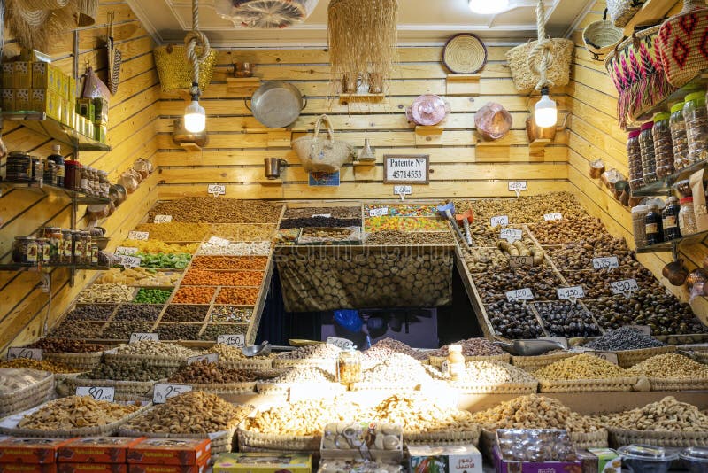 Spices Store in Famous Marrakesh Souk, Morocco Editorial Image - Image ...
