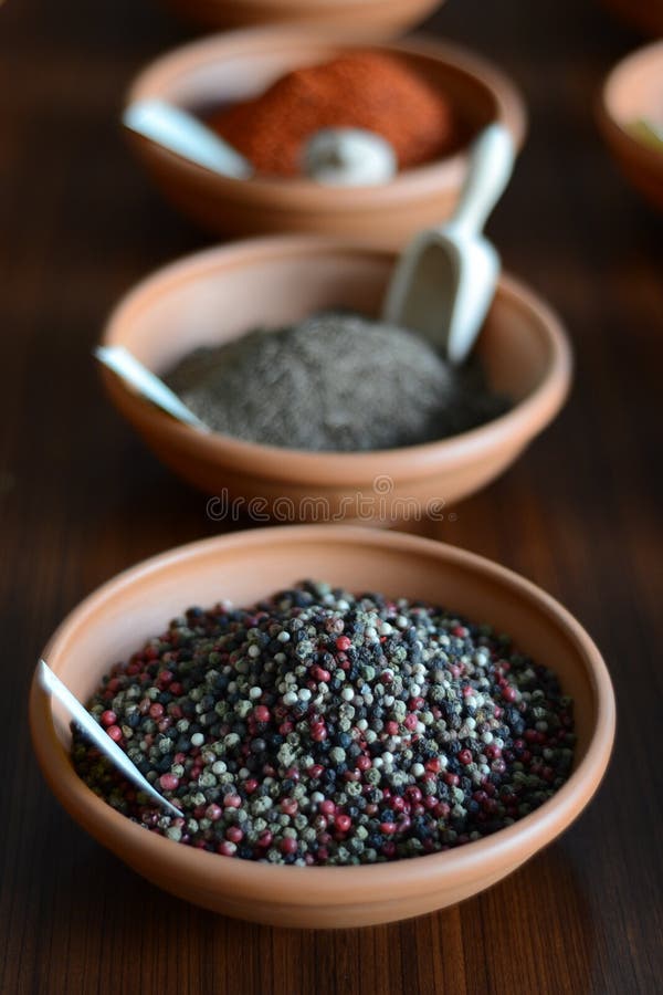 Spices stock photo. Image of travel, bazaar, bowls, pepper - 57268624
