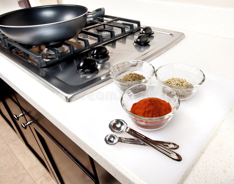 Spices used in Cooking stock photo. Image of measuring - 22953606