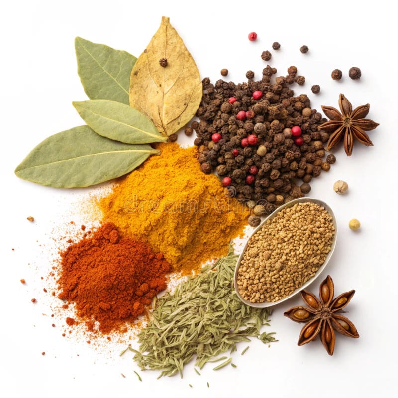 Spices Vector Isolated on White Background Stock Illustration ...