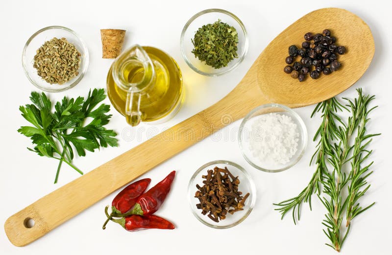 Spices on white stock photo. Image of flavor, color, isolated - 10562518
