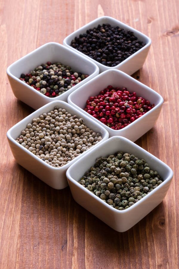 Spices in White Square Bowls Stock Image - Image of spices, delicious ...