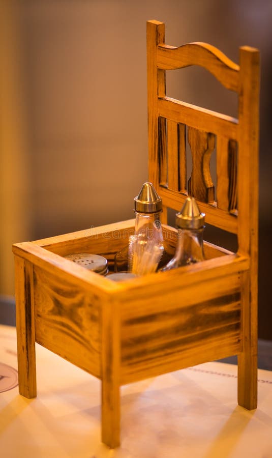 Spices in a Wooden Box in the Shape of Chair Stock Image - Image of ...