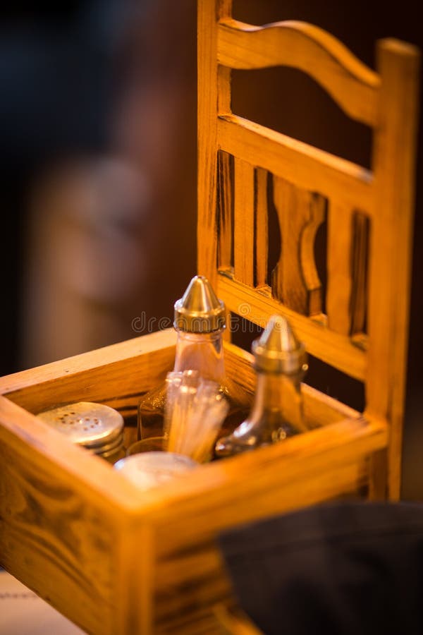 Spices in a Wooden Box in the Shape of Chair Stock Image - Image of ...