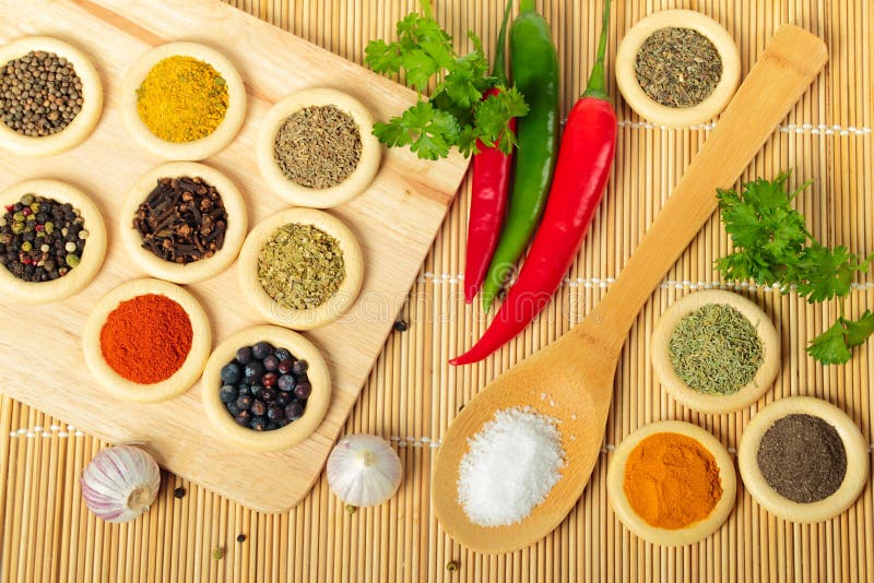 Rings with spices stock image. Image of juniper, circle - 35036617