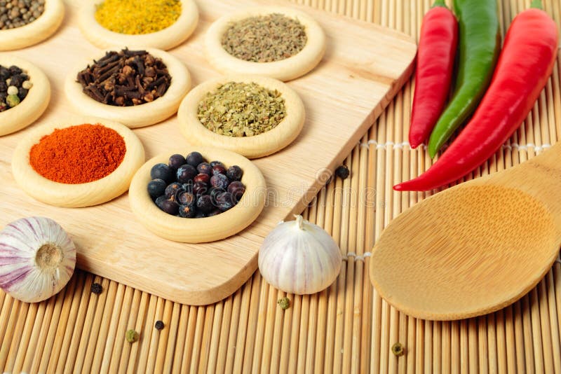 Rings with spices stock image. Image of juniper, circle - 35036617