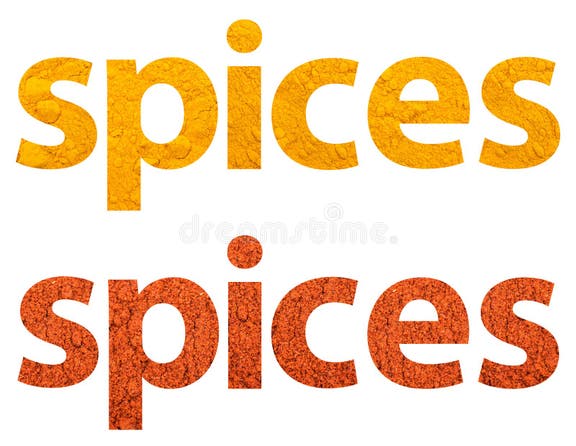 Spices Words Abstract Isolated Stock Photo - Image of herbal, colors ...
