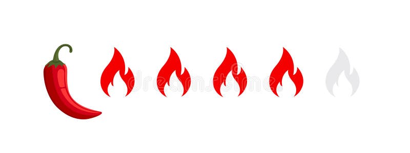 Spiciness Level. Pepper Chart Badge Stock Vector - Illustration of ...