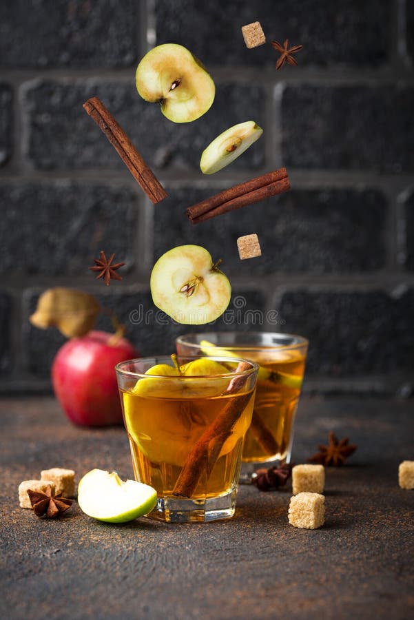 Spicy Apple Cider, Autumn Drink Stock Photo - Image of punch, cocktail ...