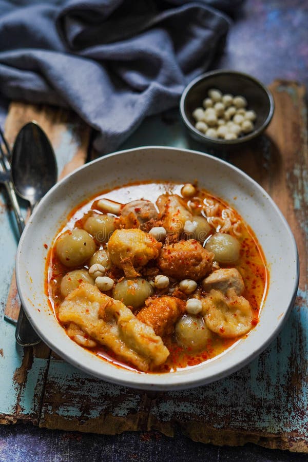 Spicy bakso cuanki stock photo. Image of traditional - 264579402