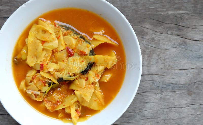 Spicy Bamboo Roots with Fish Stock Image - Image of food, thai: 67891263