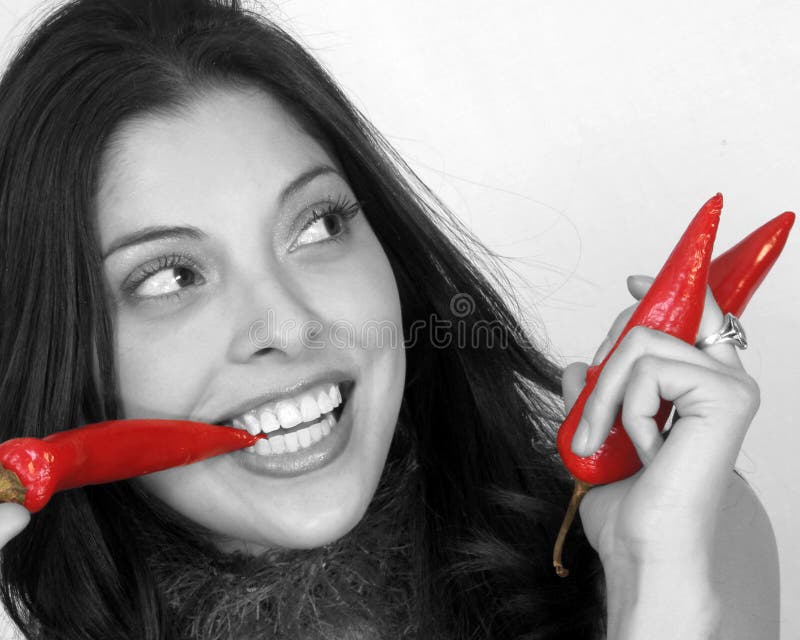 164 Mexican Girl Eating Red Hot Chili Pepper Stock Photos - Free ...