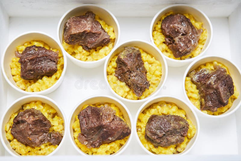 Spicy Bulgur with Beef Close-up on the Table Stock Photo - Image of ...