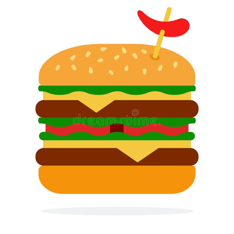 Spicy burger with beef stock vector. Illustration of food - 186128782
