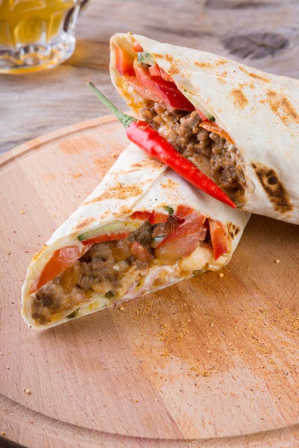 Spicy burrito rolls stock image. Image of pepper, chilli - 85007665