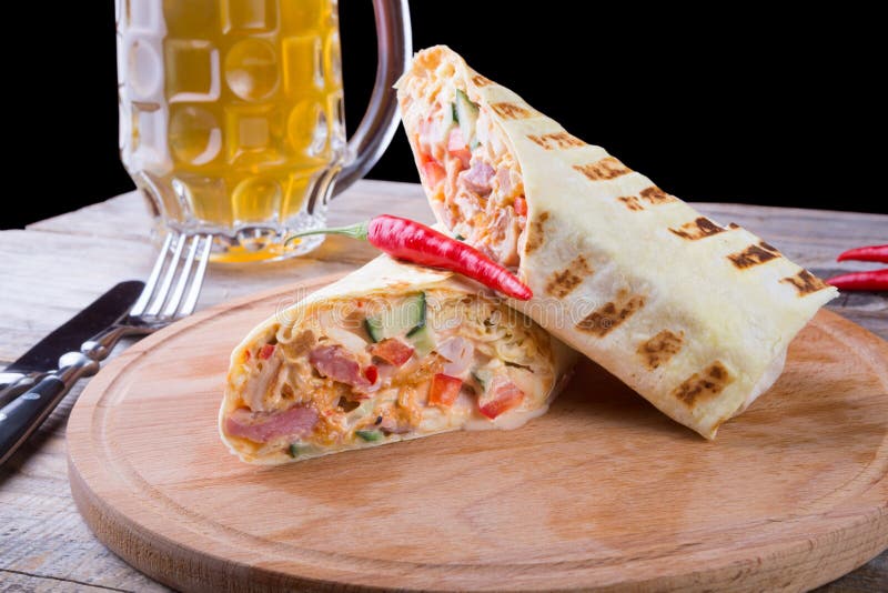 Spicy burrito rolls stock photo. Image of mexican, fajita - 85035230