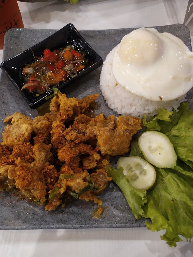 Spicy Chicken Crunch for Lunch and Dinner Stock Photo - Image of dinner ...