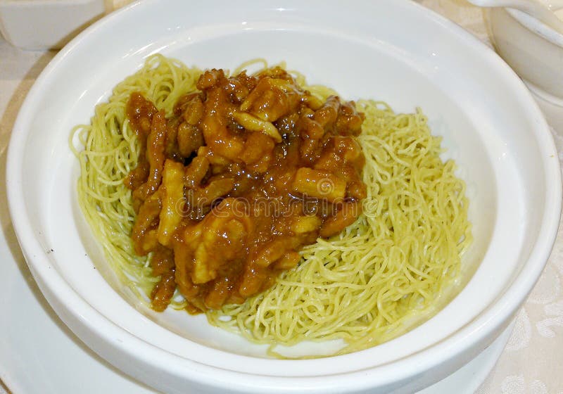 Spicy chicken noodles stock photo. Image of noodles, chinese - 50160428