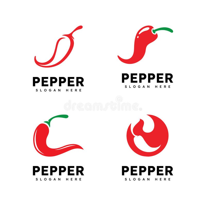 Spicy Chili Logo Vector, Red Pepper Logo Icon Template Stock Vector ...