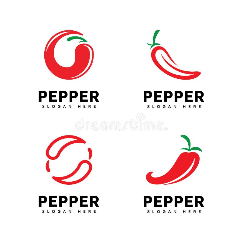Spicy Chili Logo Vector, Red Pepper Logo Icon Template Stock Vector ...
