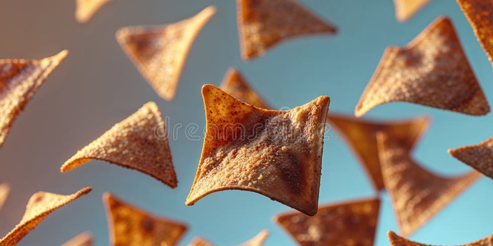 Spicy Cinnamon Sugar Tortilla Chips Background Texture Stock Photo ...