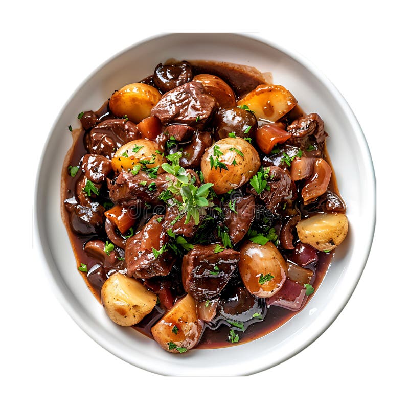 Spicy Cooked Beef Meat in a Bowl on Transparent Background - Ai ...