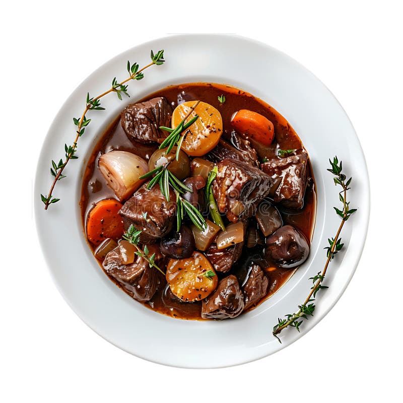 Spicy Cooked Beef Meat in a Bowl on Transparent Background - Ai ...