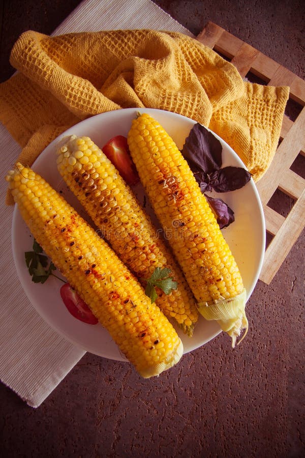 Spicy corn with vegetables stock photo. Image of white - 75040150