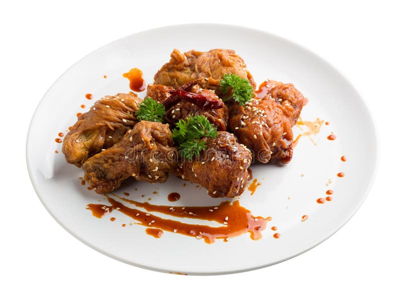 3,589 Spicy Fried Chicken Wings Isolated White Background Stock Photos ...