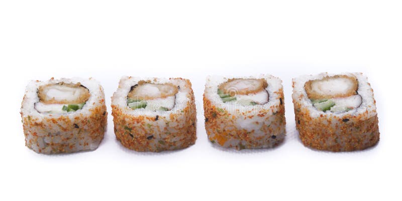 Spicy ebi maki sushi stock image. Image of food, shrimp - 49136575