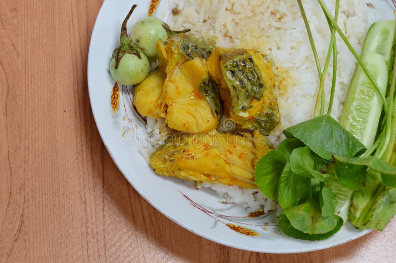 Spicy Fish Boiled in Curry Soup Stock Photo - Image of food, thai: 55213160