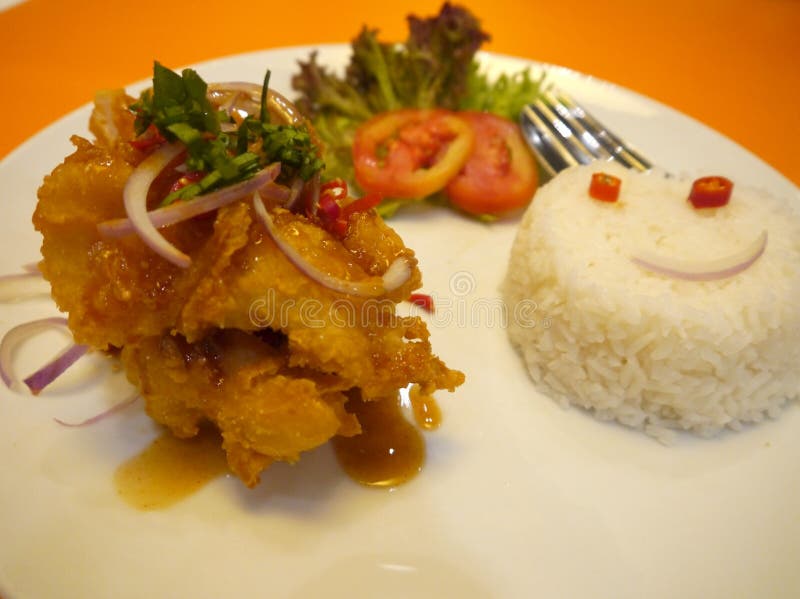 Spicy fried chicken stock photo. Image of food, chicken - 82037022