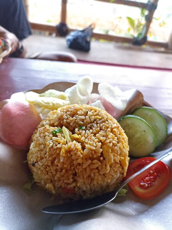Spicy Fried Rice with Toppings Stock Image - Image of vegetable, lunch ...